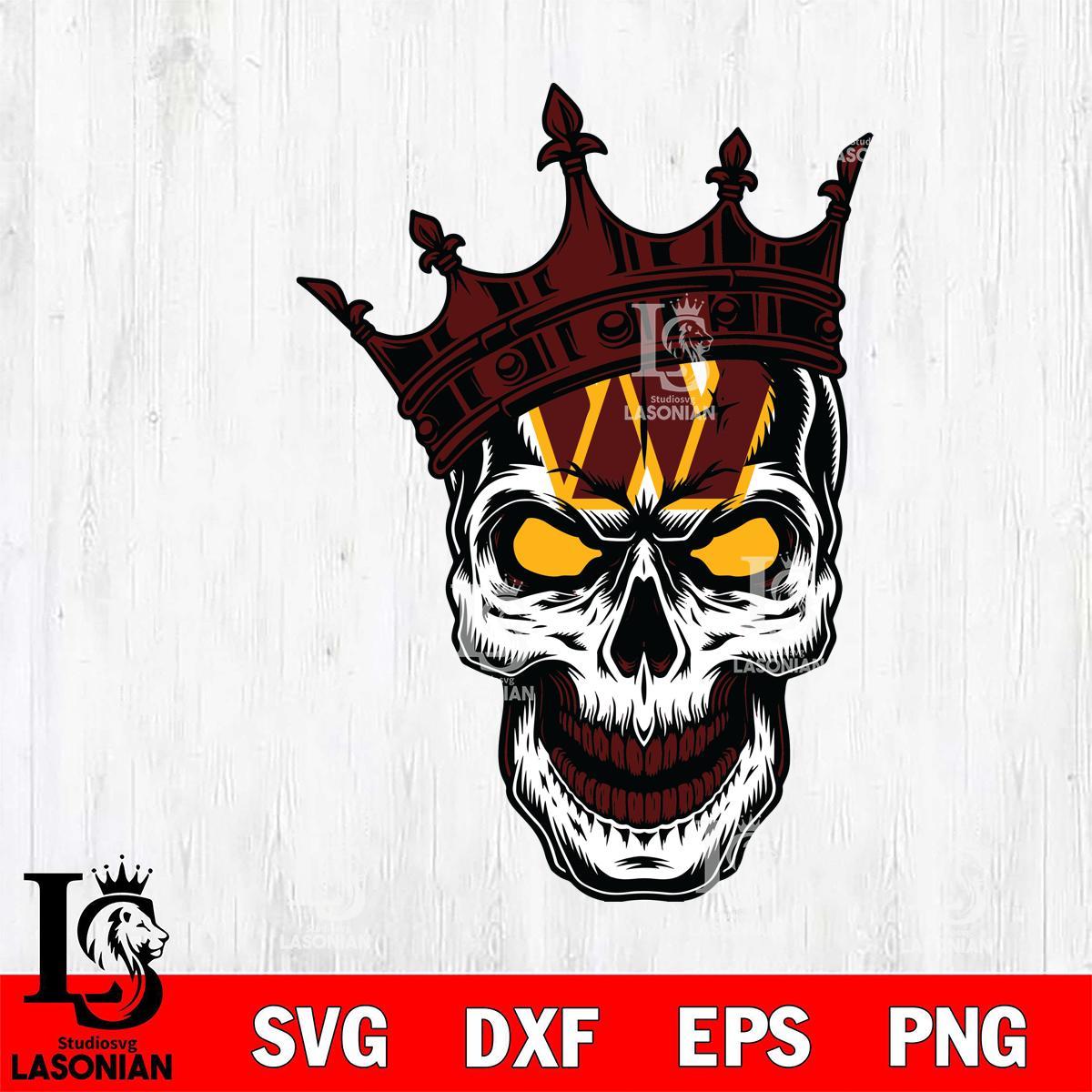 Washington Football Team Badass king Skull SVG – lasoniansvg
