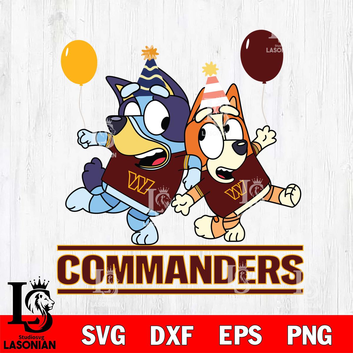 Washington Football Team Bluey & Bingo 2 – lasoniansvg
