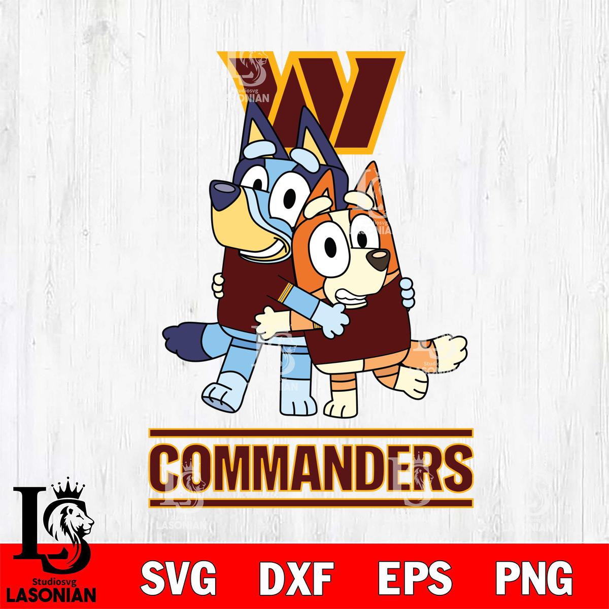 Washington Football Team Bluey & Bingo 3 – lasoniansvg