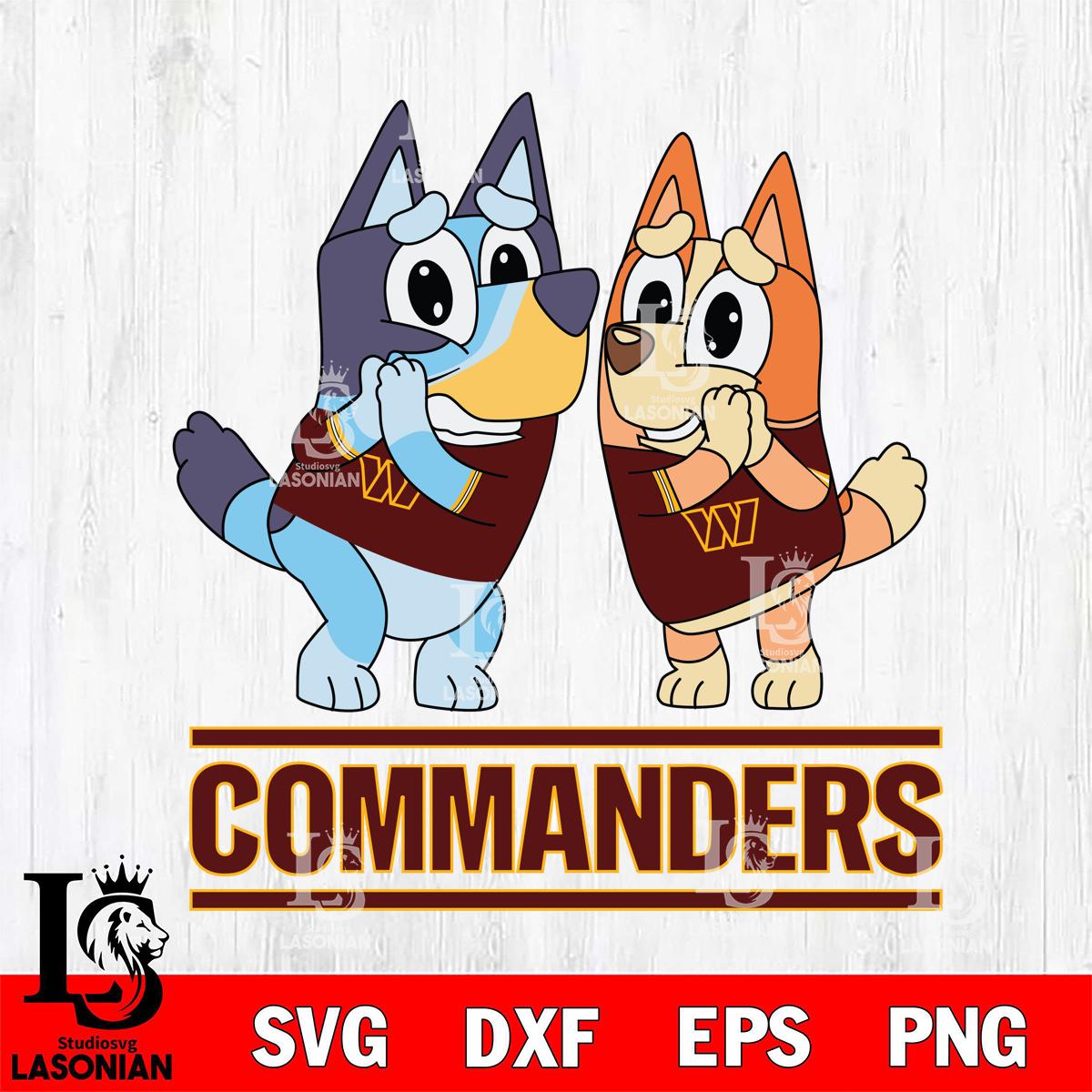 Washington Football Team Bluey & Bingo 5 – lasoniansvg
