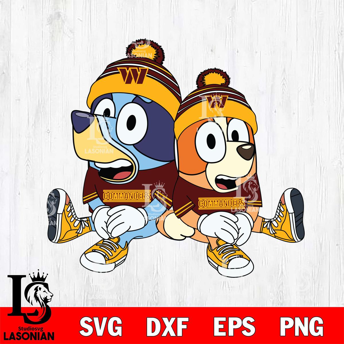 Washington Football Team Bluey & Bingo Football – lasoniansvg