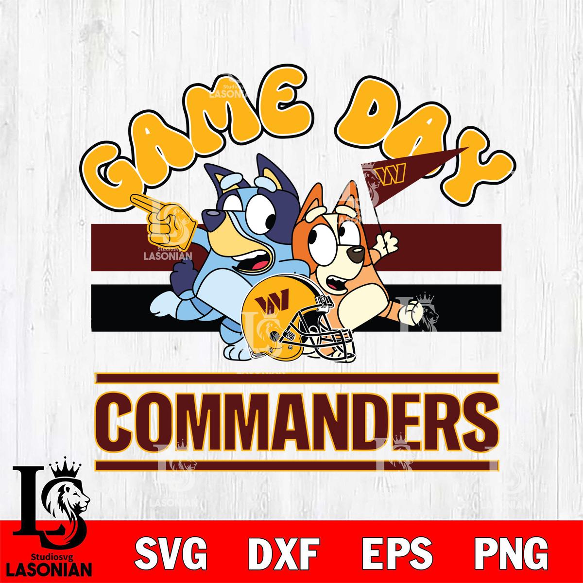 Washington Football Team Bluey Chilli Game day NFL – lasoniansvg