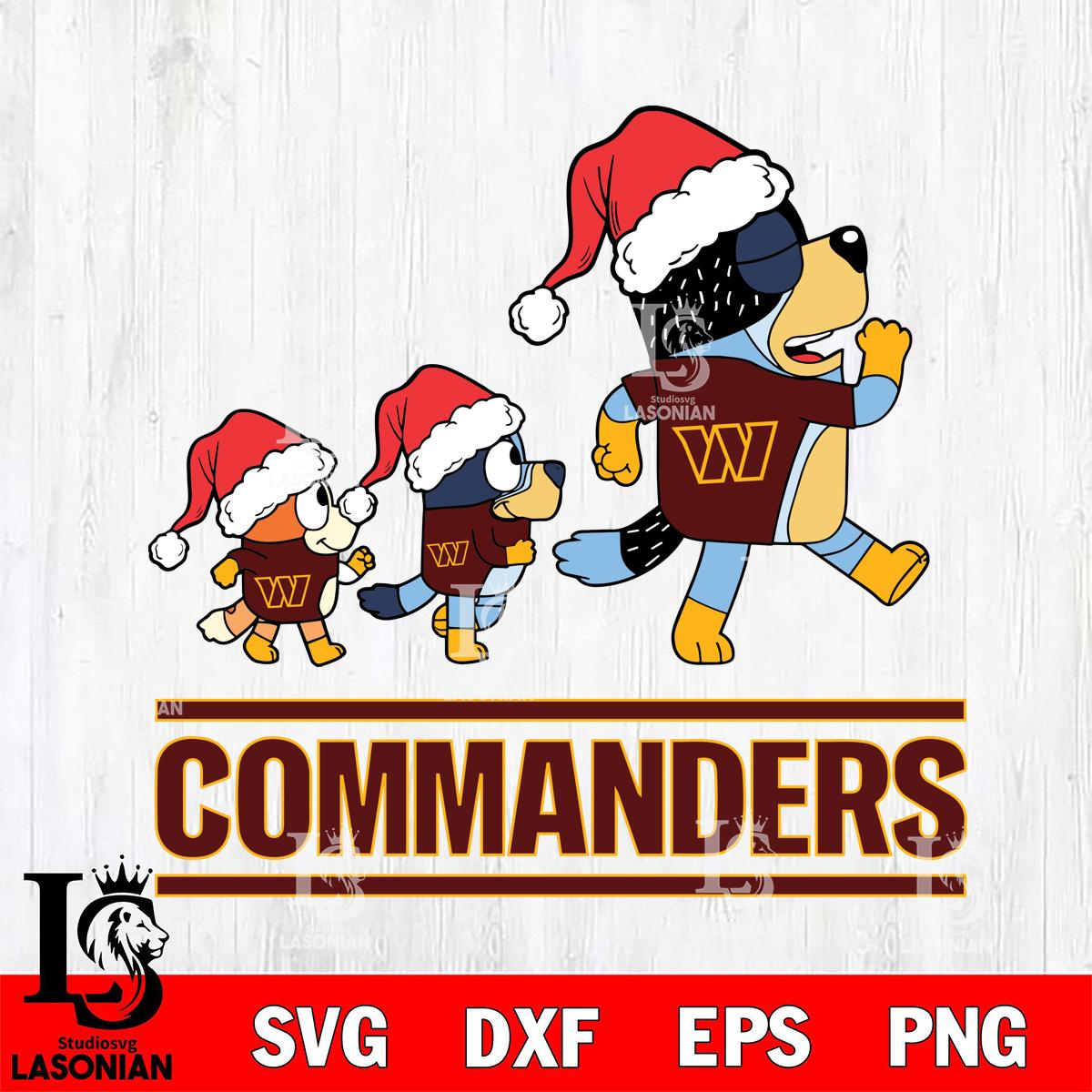 Washington Football Team Bluey Family Christmas – lasoniansvg