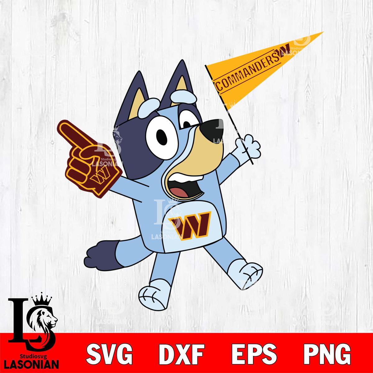 Washington Football Team Bluey Flag NFL Football – lasoniansvg