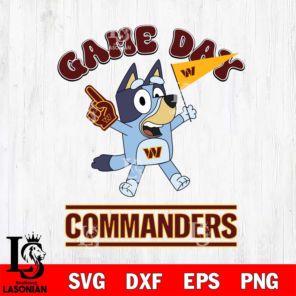 Washington Football Team Bluey Game Day – lasoniansvg