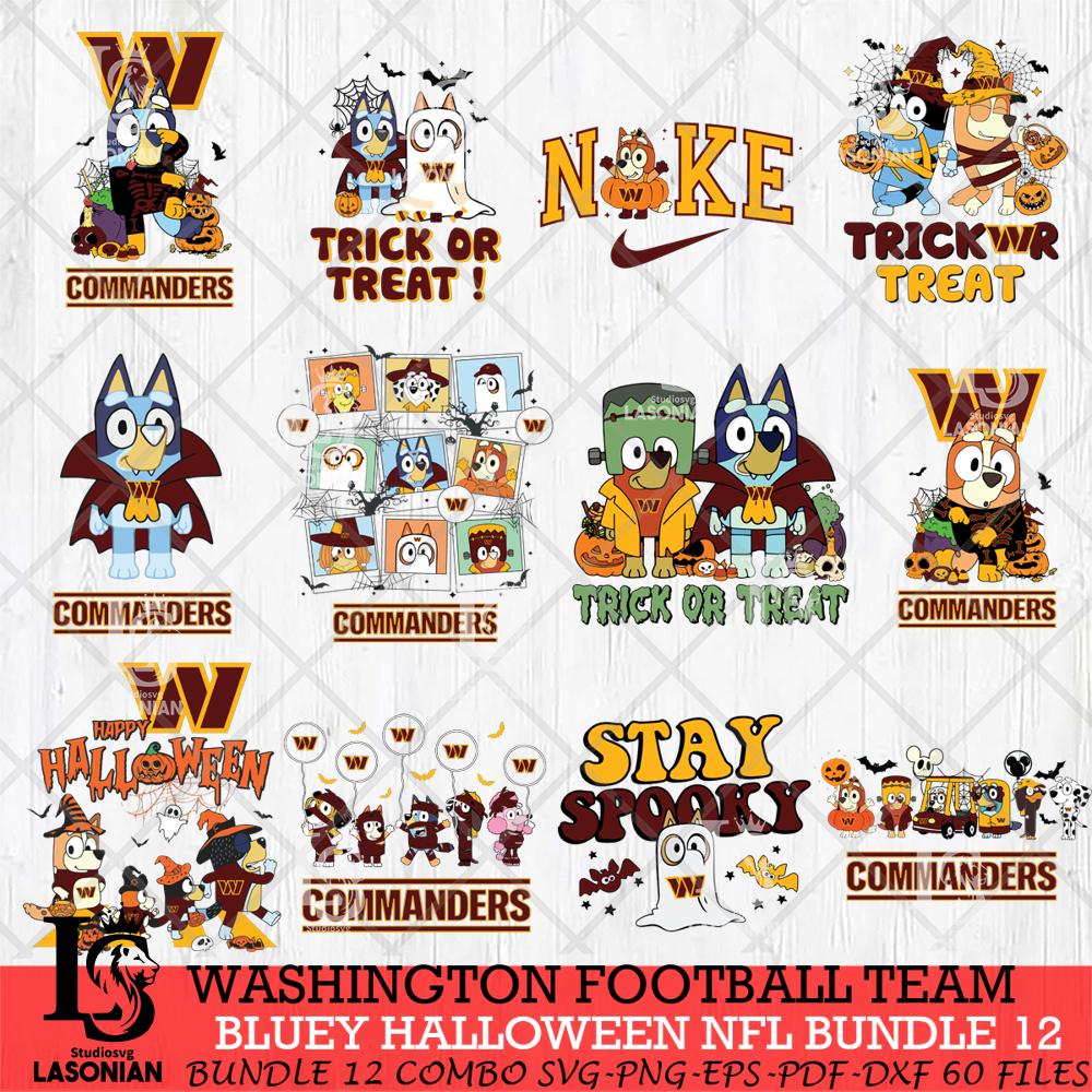 Washington Football Team Bluey Halloween 12 SVG – lasoniansvg