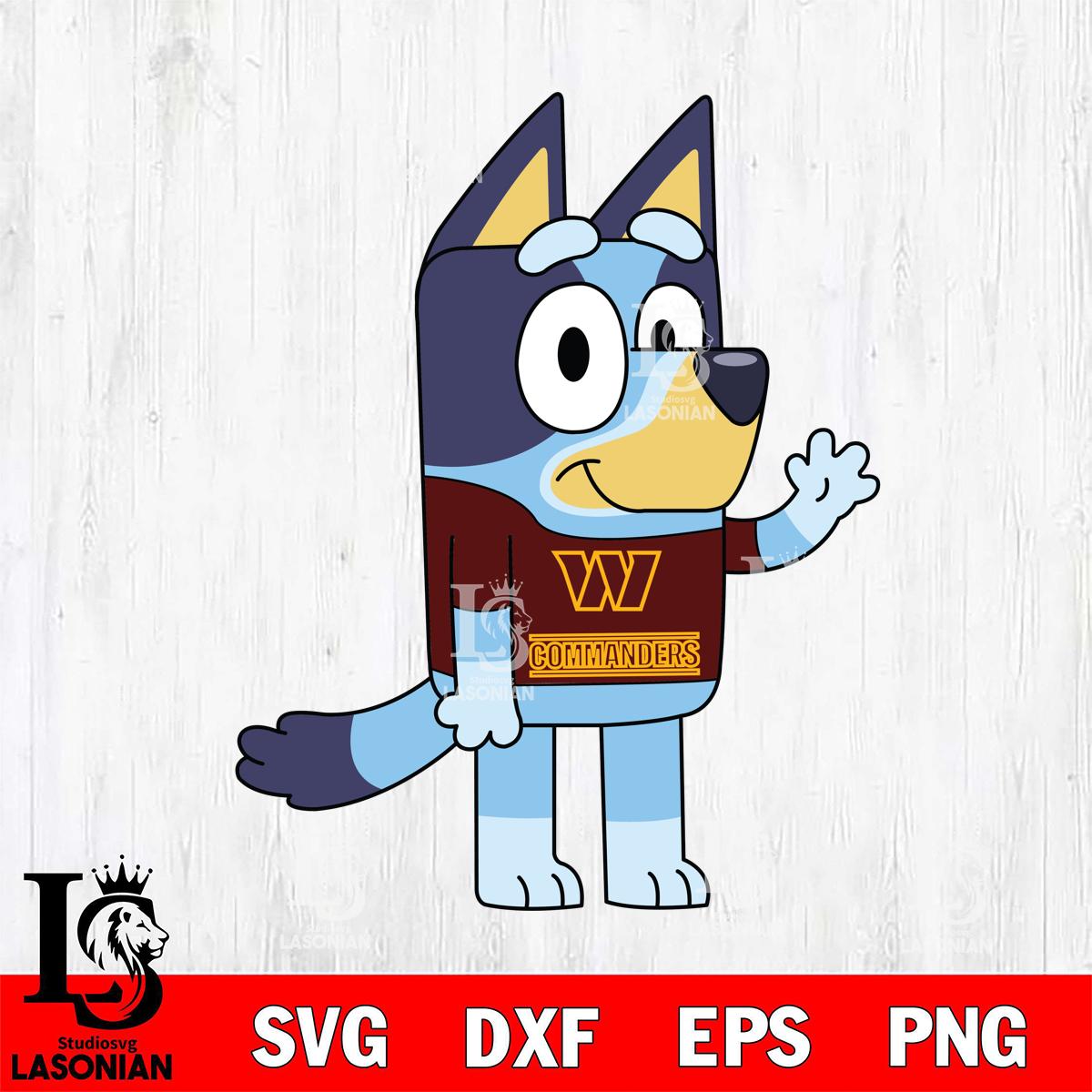 Washington Football Team Bluey NFL 4 – lasoniansvg