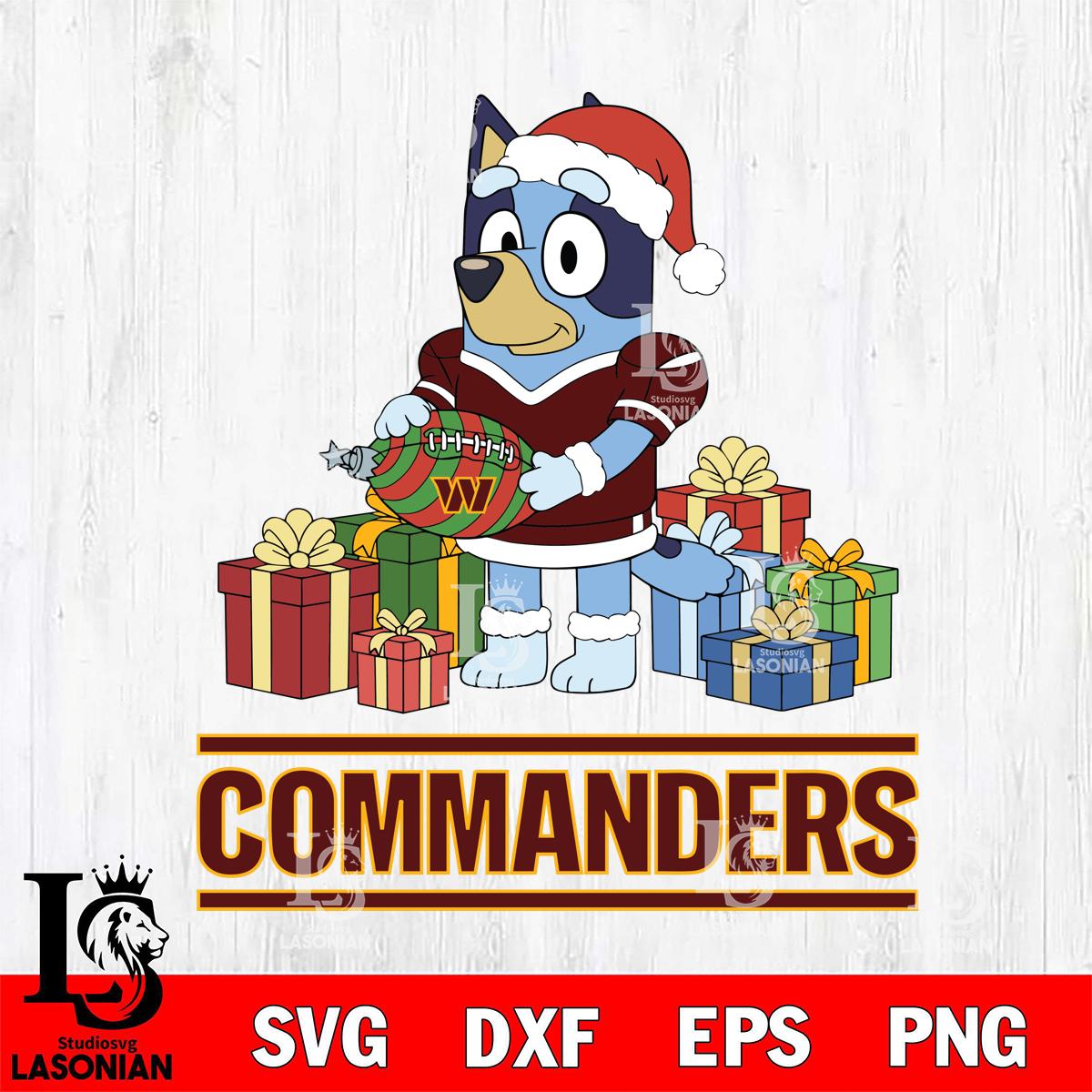 Washington Football Team Bluey Sport christmas – lasoniansvg