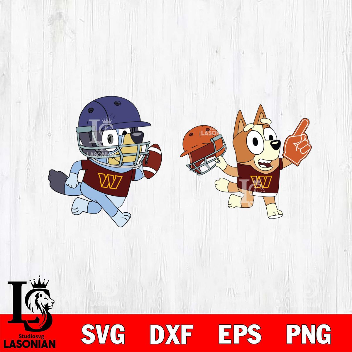 Washington Football Team Bluey football – lasoniansvg