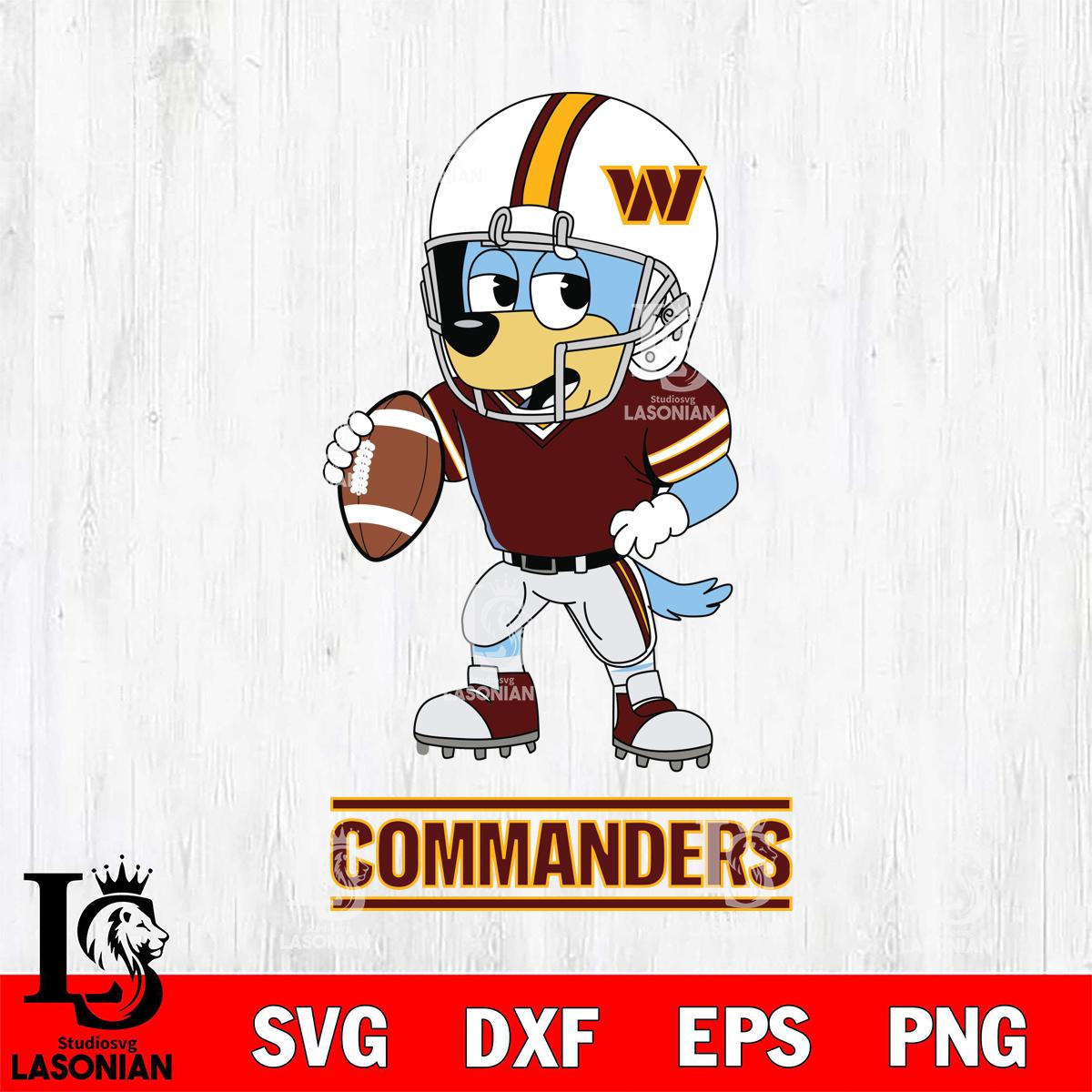 Washington Football Team Bluey rugby – lasoniansvg