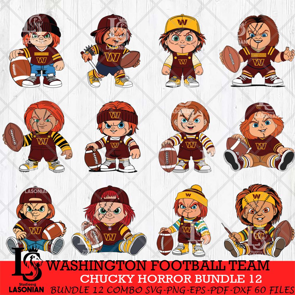 Washington Football Team Chucky Horror Bundle 12 SVG – lasoniansvg
