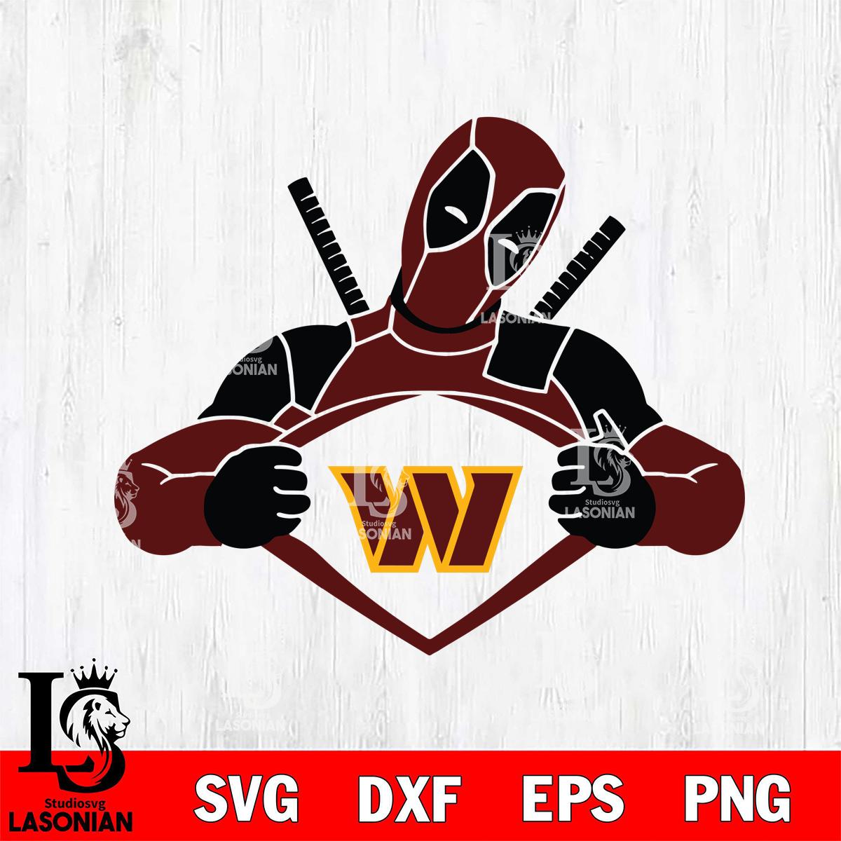 Washington Football Team Deadpool heart sport – lasoniansvg