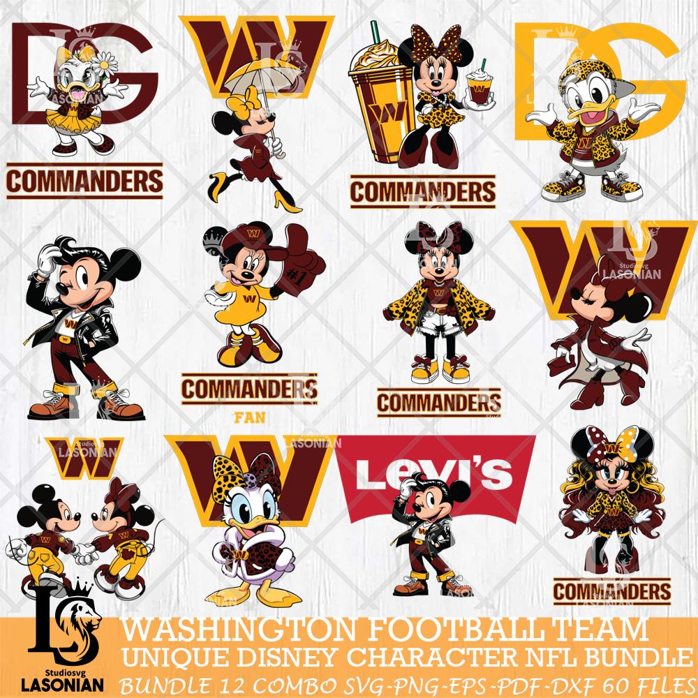 Washington Football Team Disney Characters NFL Bundle 12 – lasoniansvg