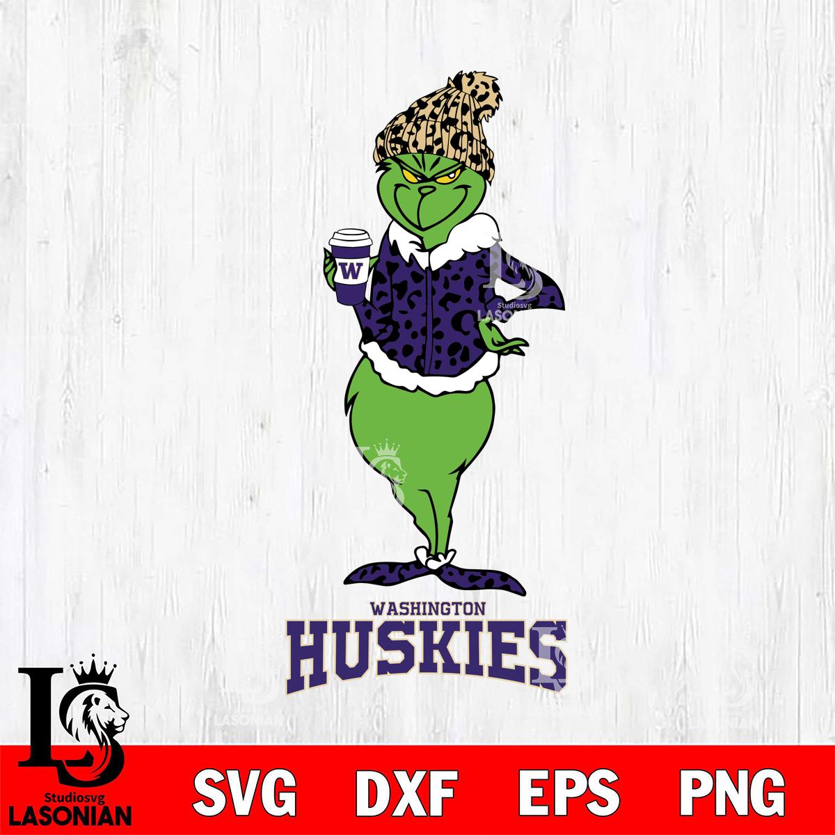 Washington Huskies Grinch Leopard Coffee – lasoniansvg