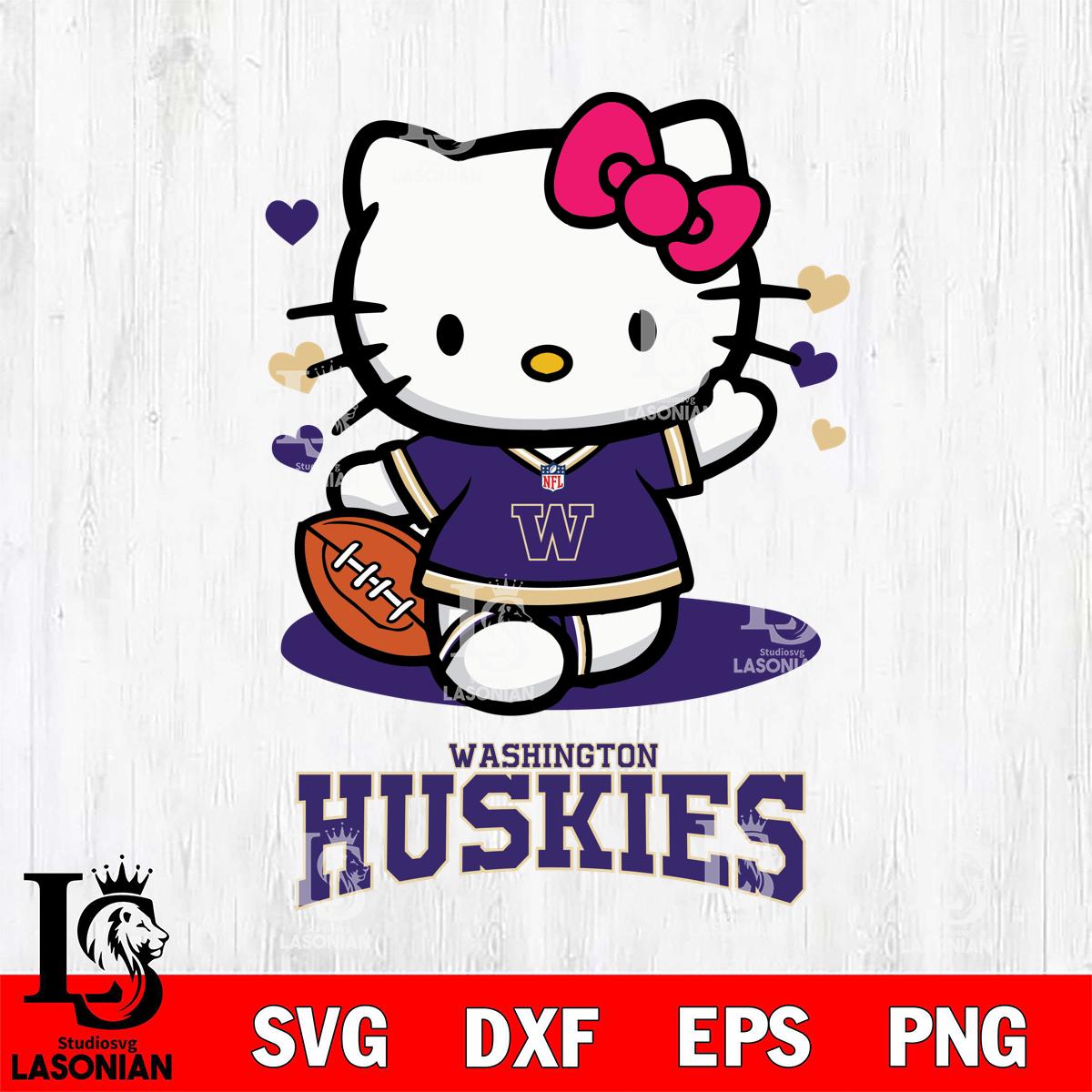Washington Huskies Hello Kitty NCAA 3 – lasoniansvg