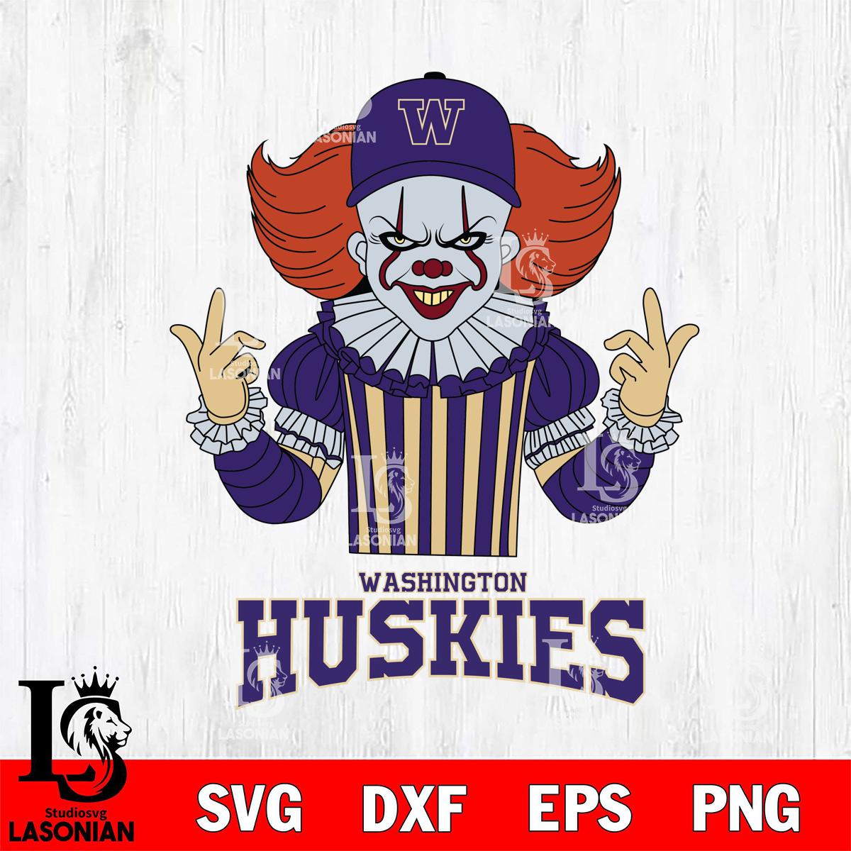 Washington Huskies Pennywise Horror Sport 8 – lasoniansvg