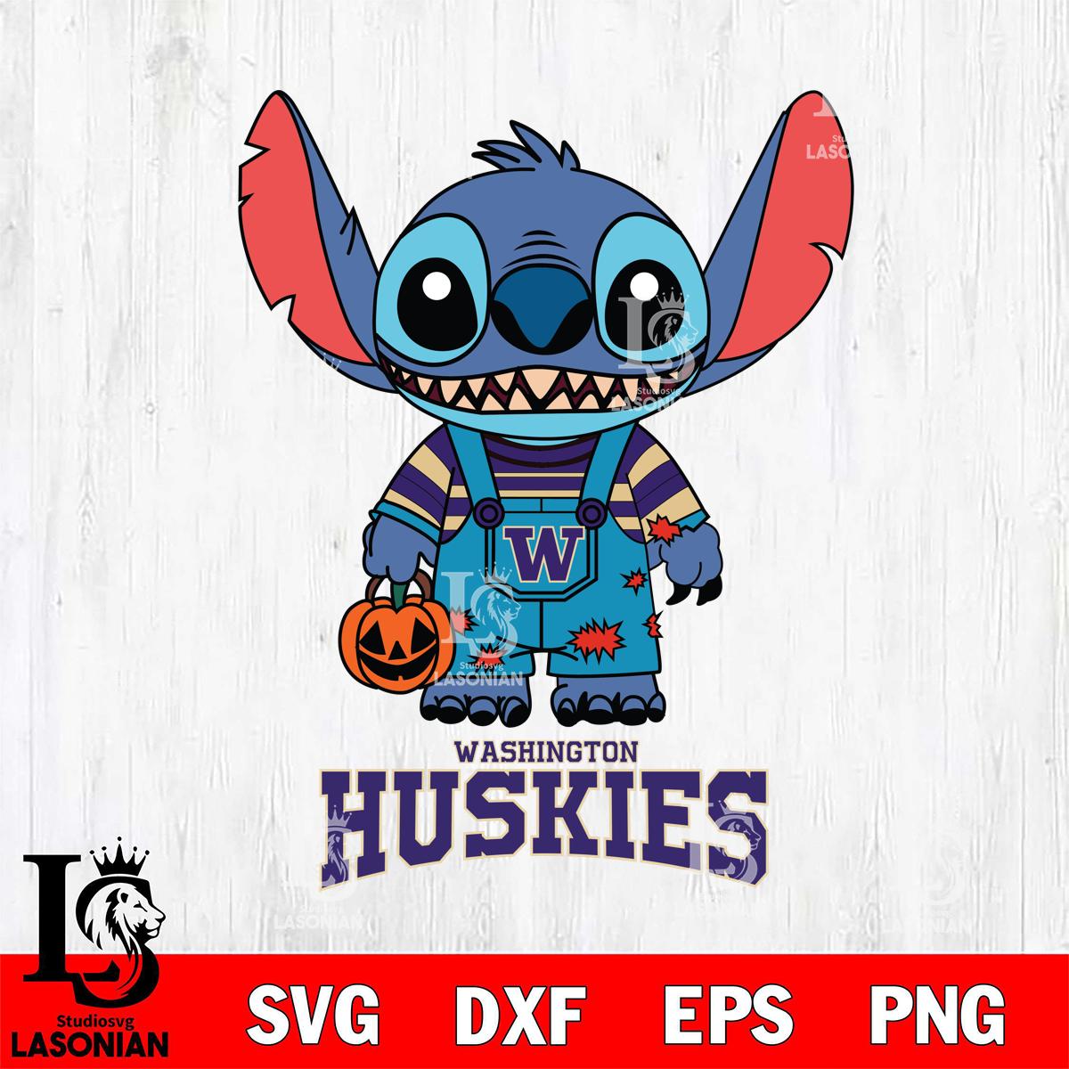 Washington Huskies Stitch Horror Halloween – lasoniansvg