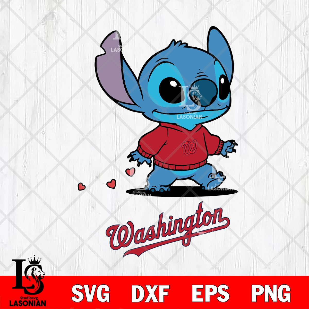 Washington Nationals Stitch walking cartoon File cut , Criucut ...