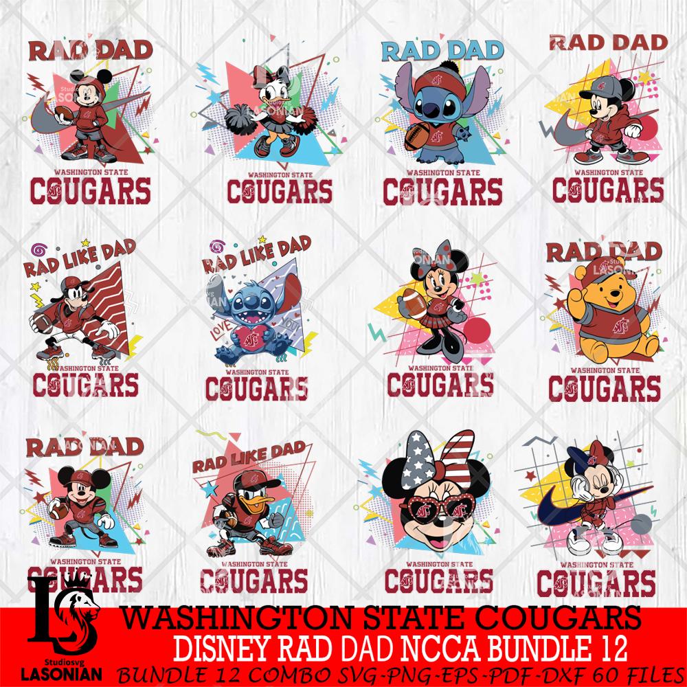 Washington State Cougars Disney Rad Dad NCAA Bundle 12 – lasoniansvg