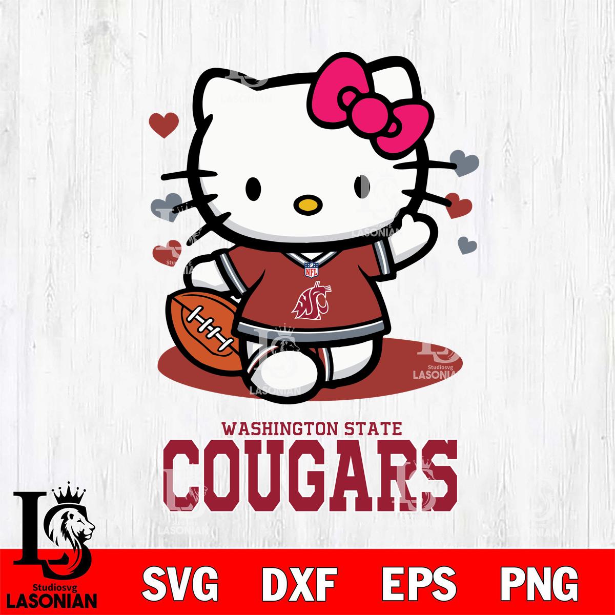 Washington State Cougars Hello Kitty NCAA 3 – lasoniansvg