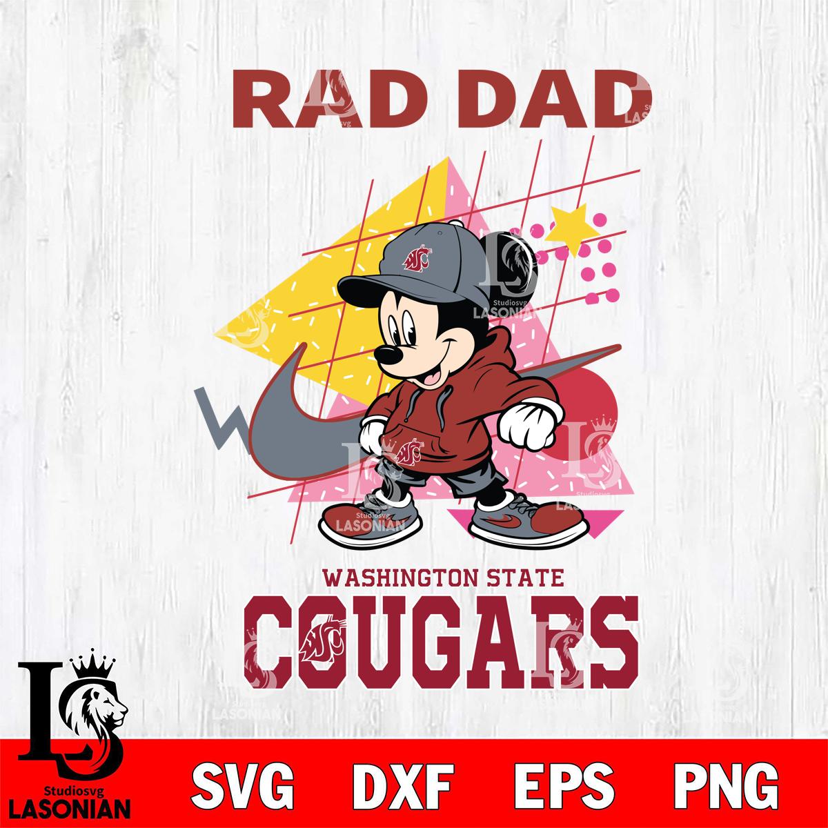 Washington State Cougars Mickey Mouse Rad Dad – lasoniansvg