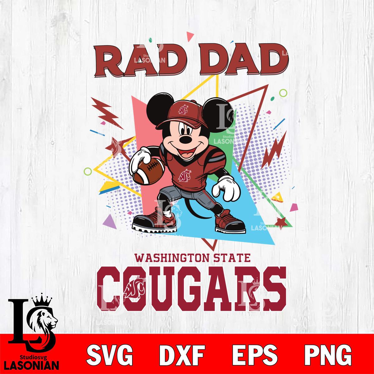 Washington State Cougars Mickey Mouse Sport Rad Dad – lasoniansvg