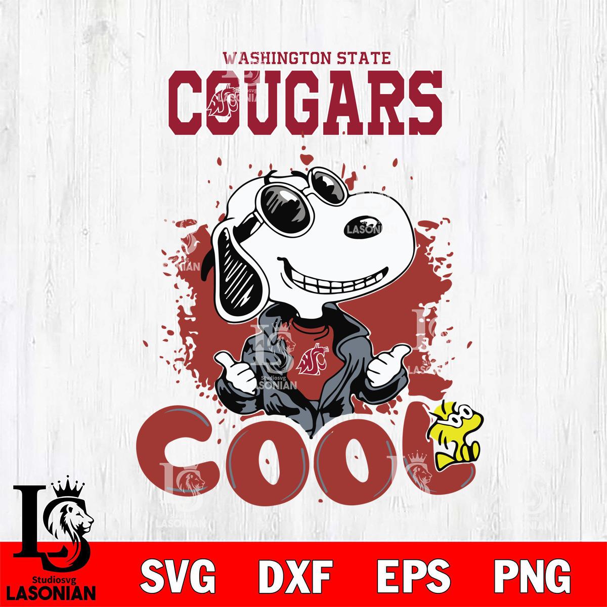 Washington State Cougars Snoopy Sport 7 – lasoniansvg