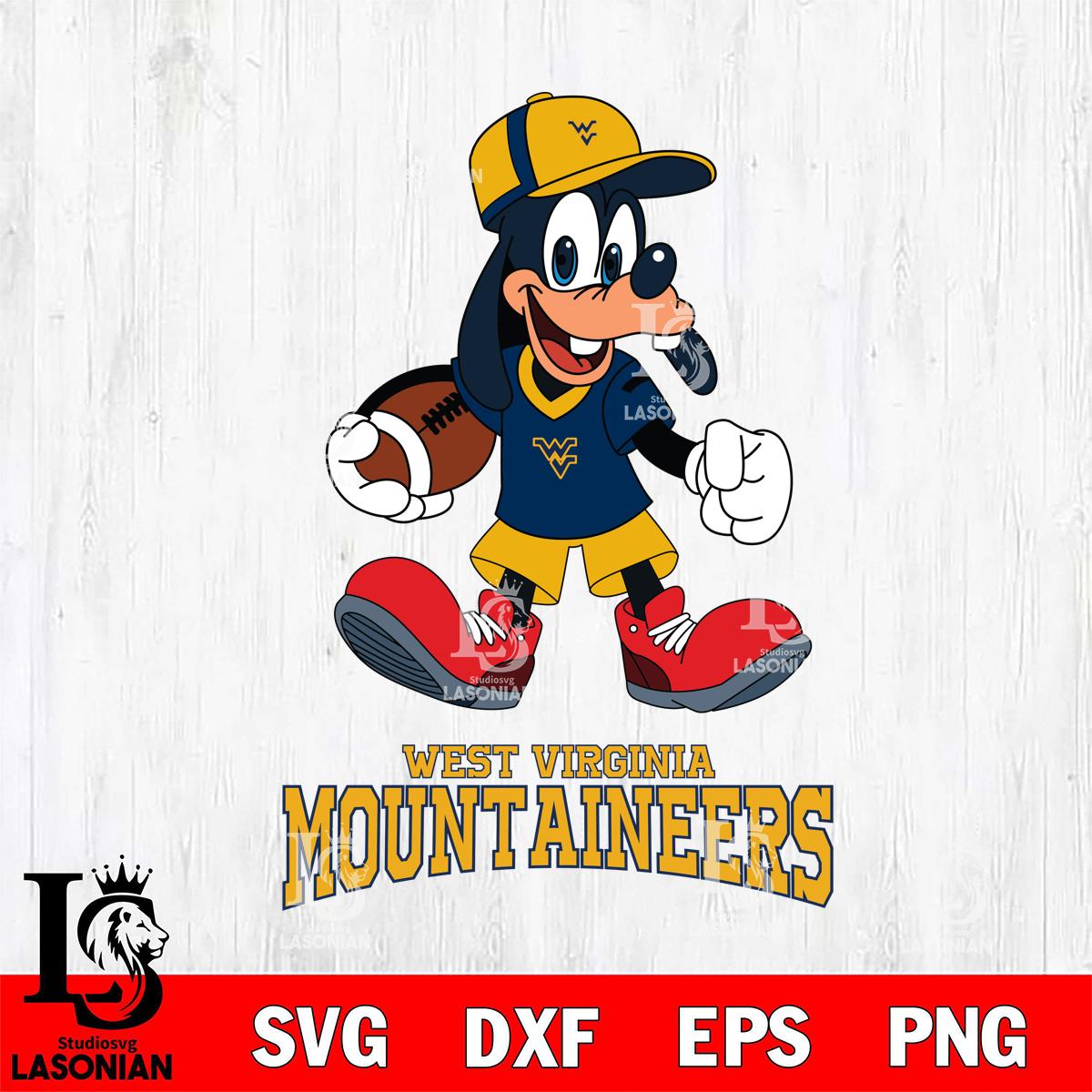 West Virginia Mountaineers Goofy Football Player – lasoniansvg