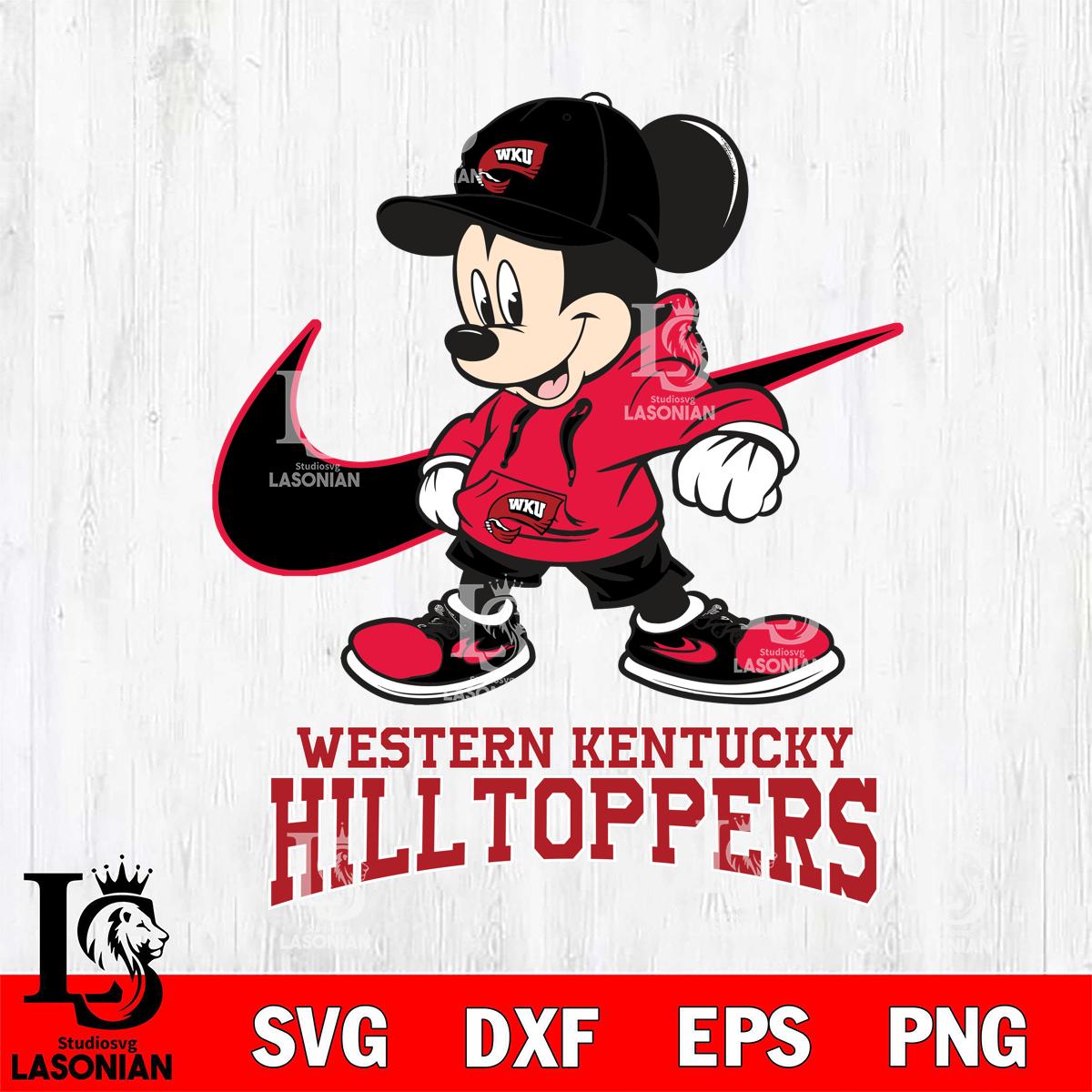 Western Kentucky Hilltoppers Mickey Mouse NIKE – lasoniansvg