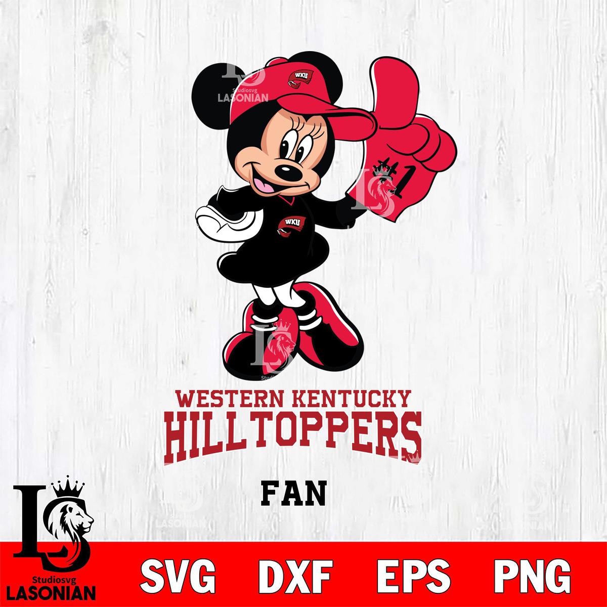 Western Kentucky Hilltoppers #1 Fan Minnie Mouse – lasoniansvg