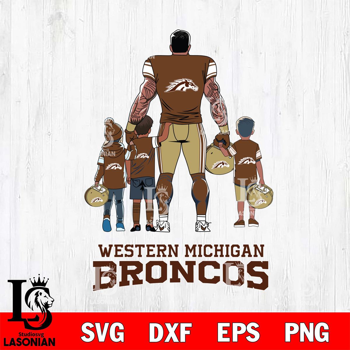 Western Michigan Broncos 4 Father and son Rugby – lasoniansvg