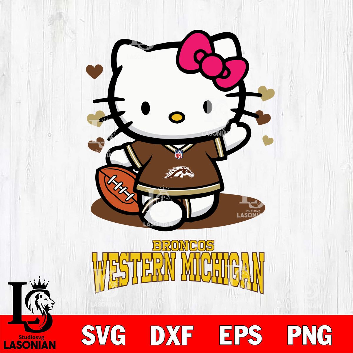 Western Michigan Broncos Hello Kitty NCAA 3 – lasoniansvg
