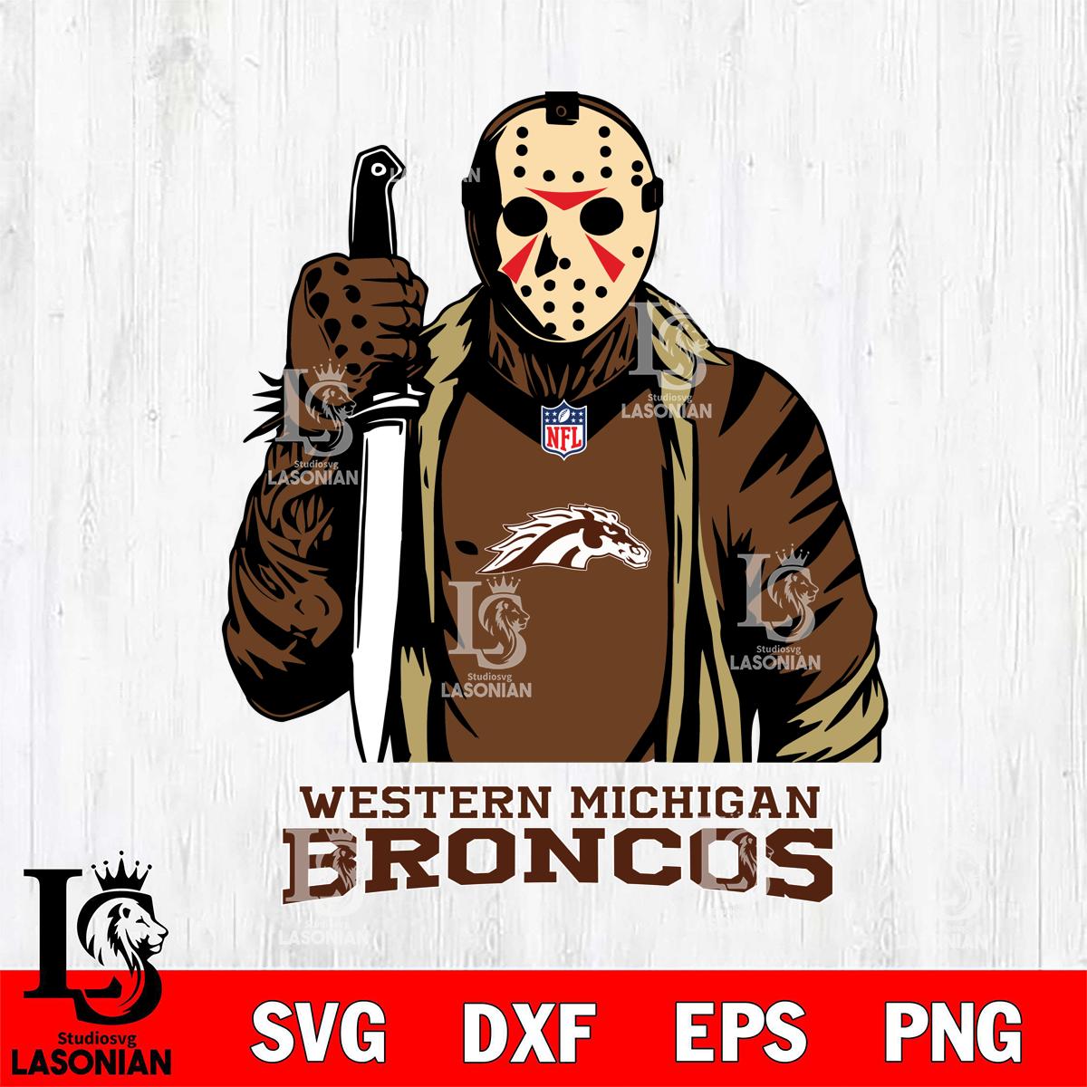Western Michigan Broncos Jason Voorhees Horror 3 – lasoniansvg