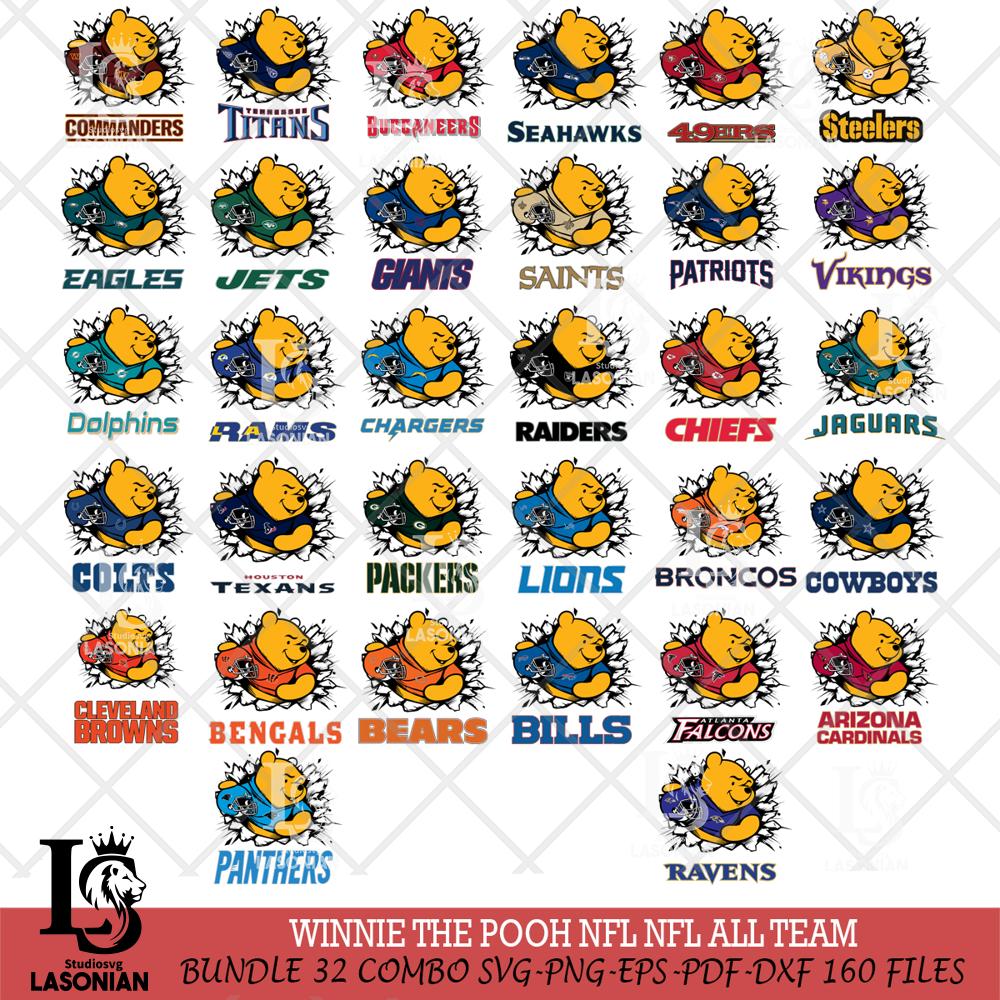 Winnie The Pooh NFL NFL ALL TEAM – lasoniansvg