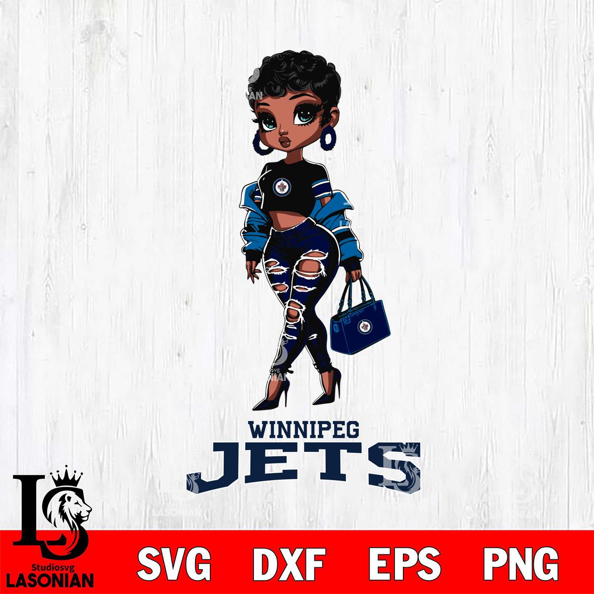 Winnipeg Jets Beautiful Black Fan Girl – lasoniansvg