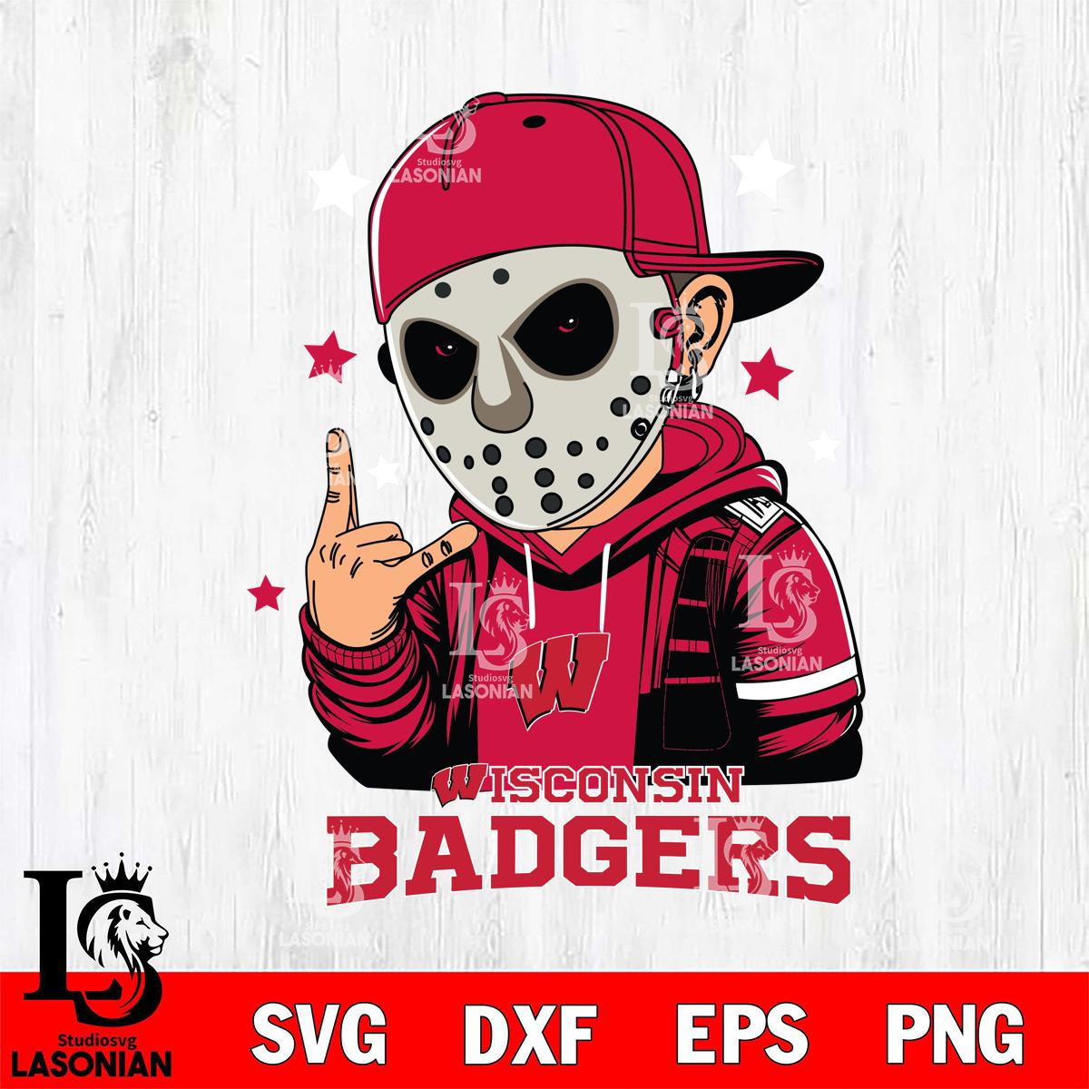 Wisconsin Badgers Jason Voorhees Horror 9 – lasoniansvg