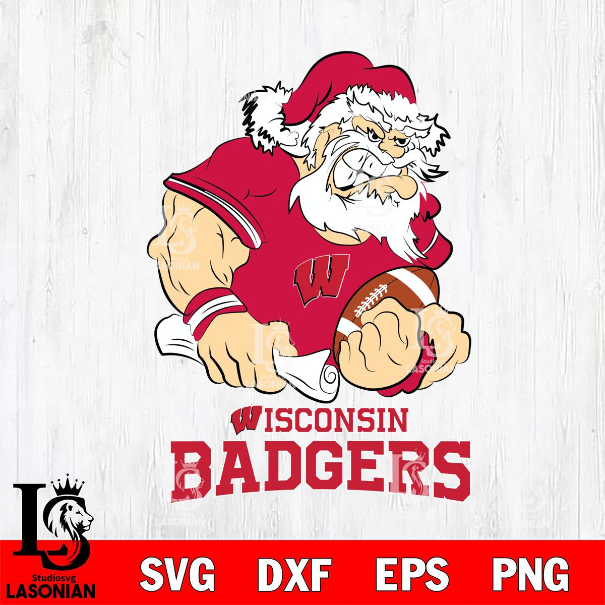 Wisconsin Badgers Santa Claus Angry – lasoniansvg