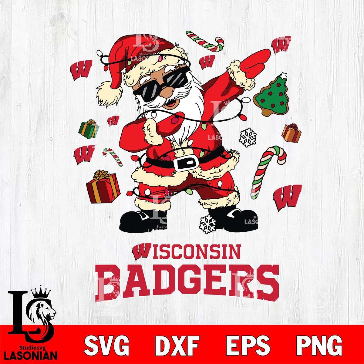 Wisconsin Badgers Santa Claus Football – lasoniansvg