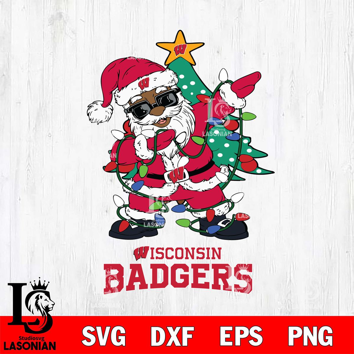Wisconsin Badgers Santa Claus Ugly Christmas – lasoniansvg