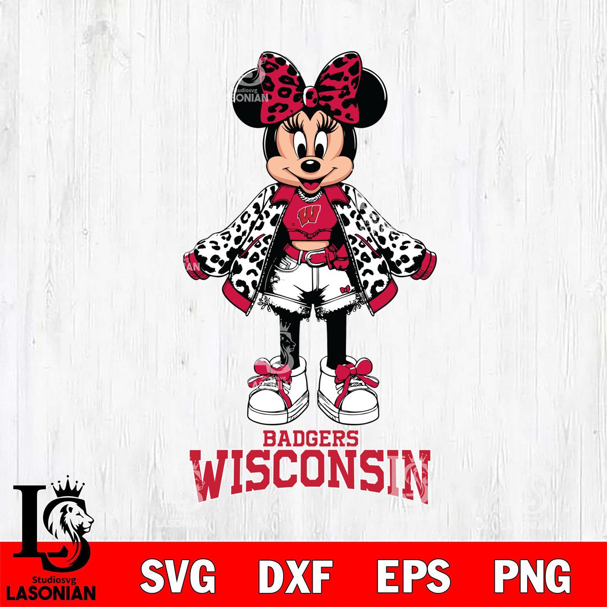 Wisconsin Badgers Style Minnie Disney – lasoniansvg