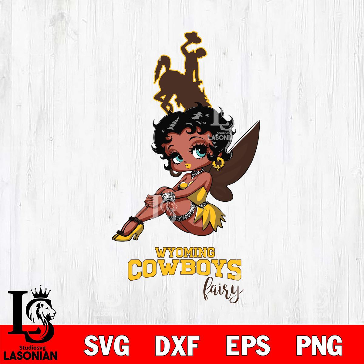 Wyoming Cowboys Beauty Black Fairy Betty Boop – lasoniansvg