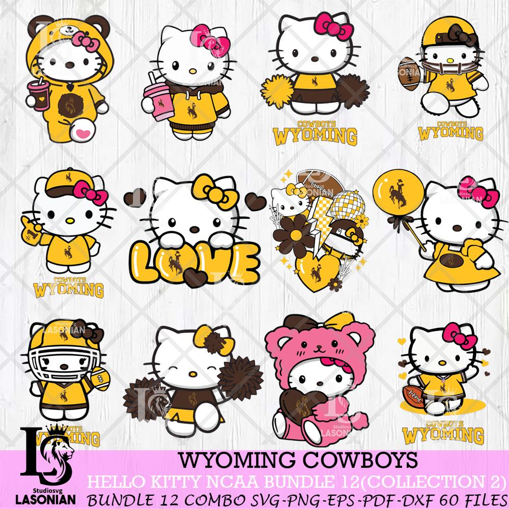 Wyoming Cowboys Hello Kitty Bundle 12 SVG – lasoniansvg