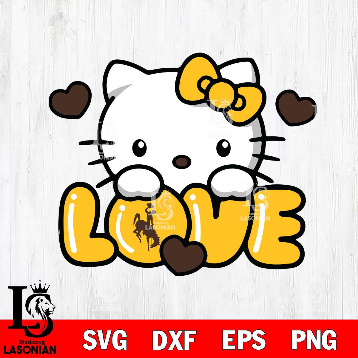 Wyoming Cowboys Hello Kitty Love – lasoniansvg
