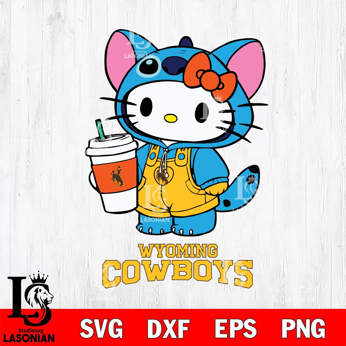 Wyoming Cowboys Hello Kitty Stitch – lasoniansvg