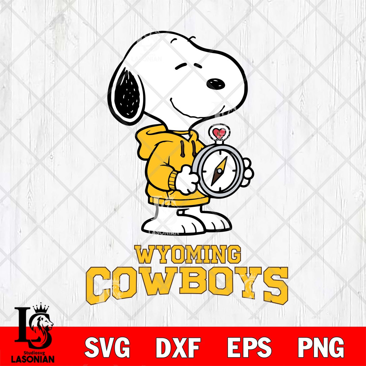 Wyoming Cowboys Snoopy Holding Compass File cut , Criucut , Silhouette ...