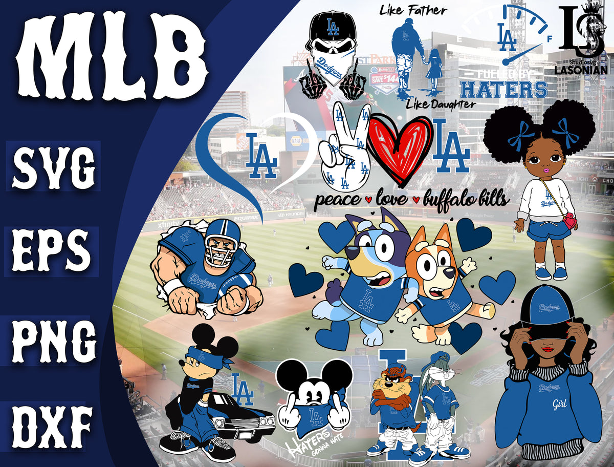 Los Angeles Dodgers Bundle svg , Los Angeles Dodgers SVG Files,MLB Cri ...