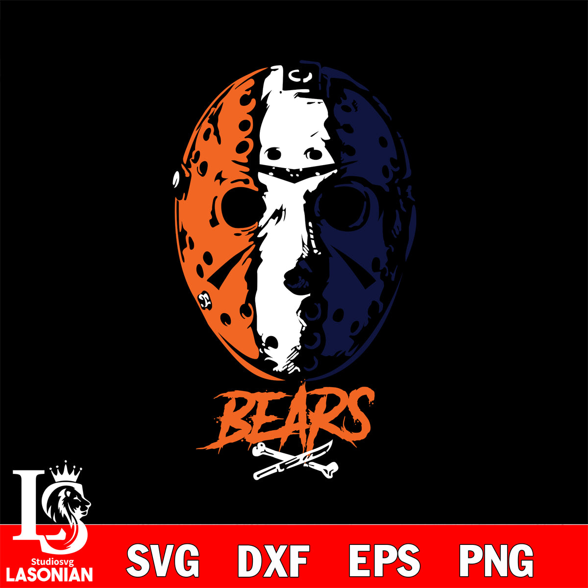 Chicago Bears Jason Voorhees NFL svg eps dxf png file, digital downloa ...
