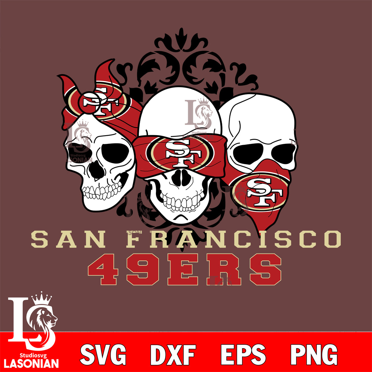 San Francisco 49ers svg eps dxf png file, digital download , Instant D ...