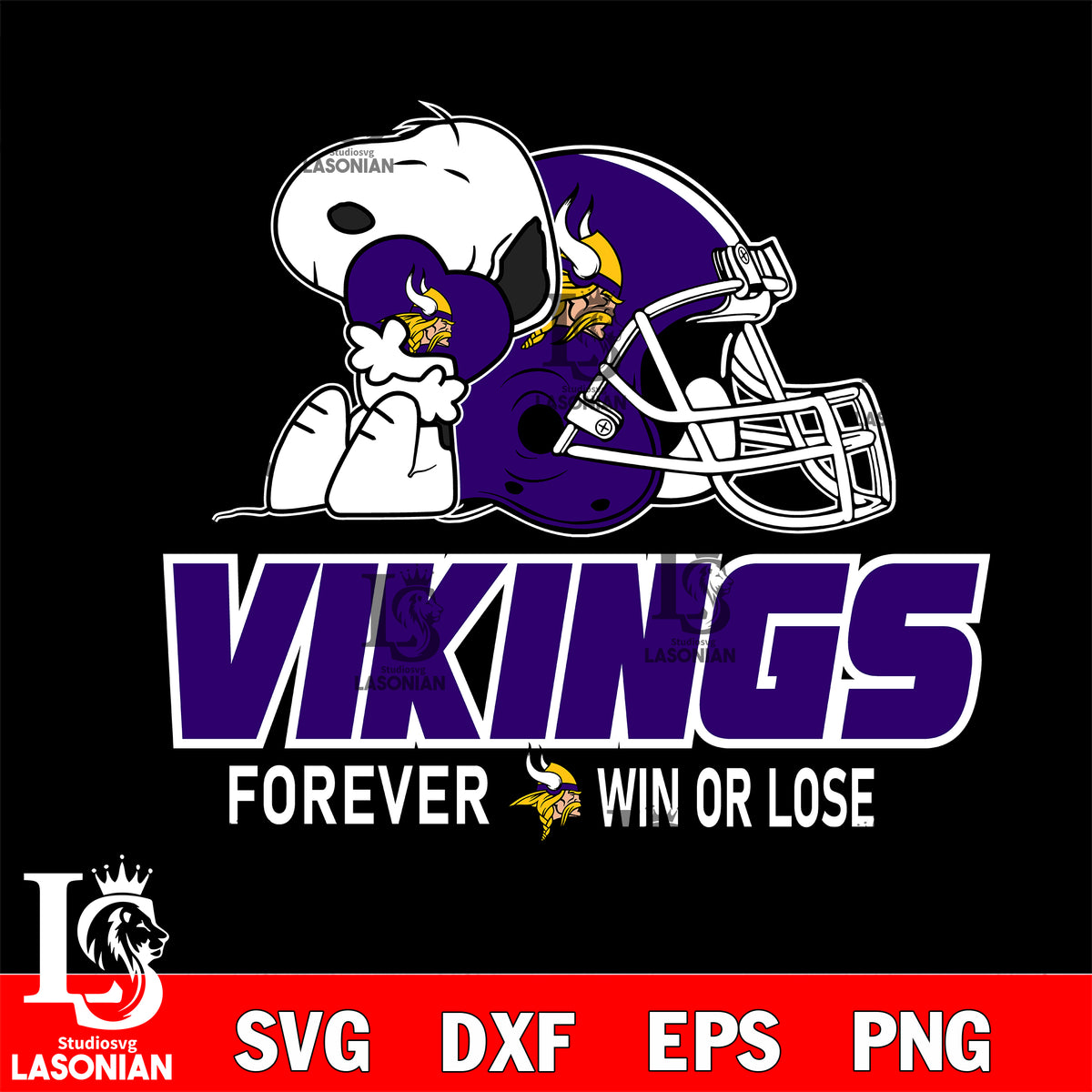 NFL The Peanuts Movie Snoopy Forever Win Or Lose Football Minnesota Vi ...