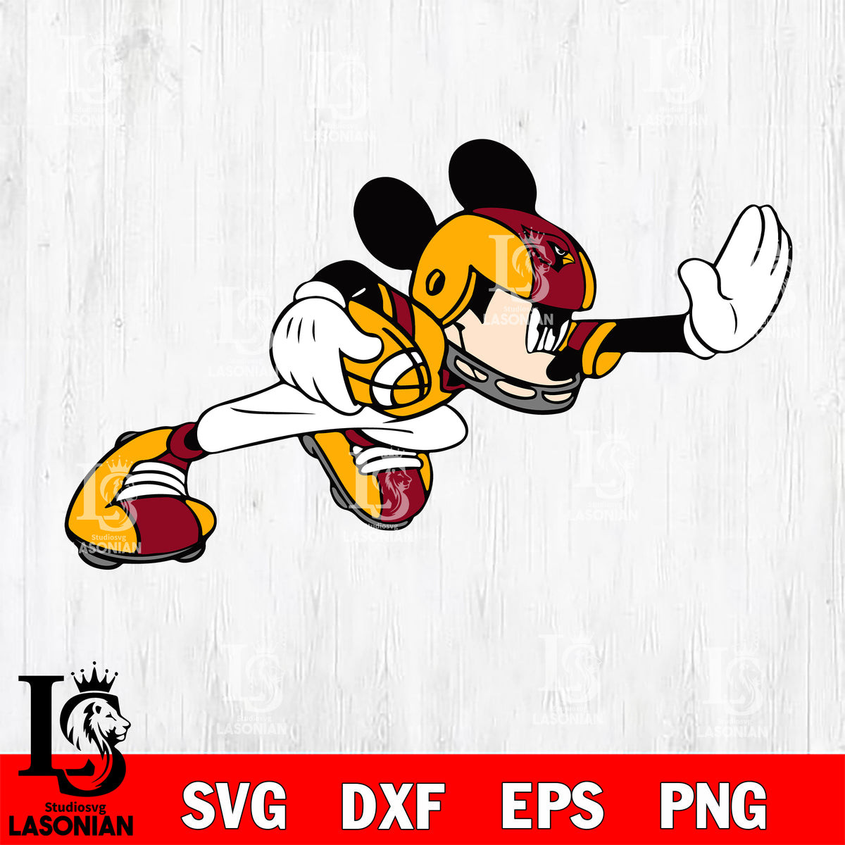 Disney Mickey Mouse Arizona Cardinals SVG , NFL svg,eps,dxf,png file ...